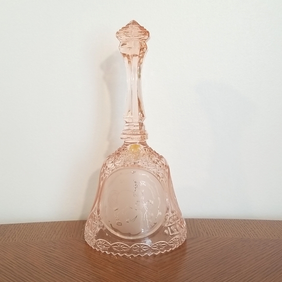 Accents | Vintage Pink Cut Glass Bell 8 X 4 | Poshmark